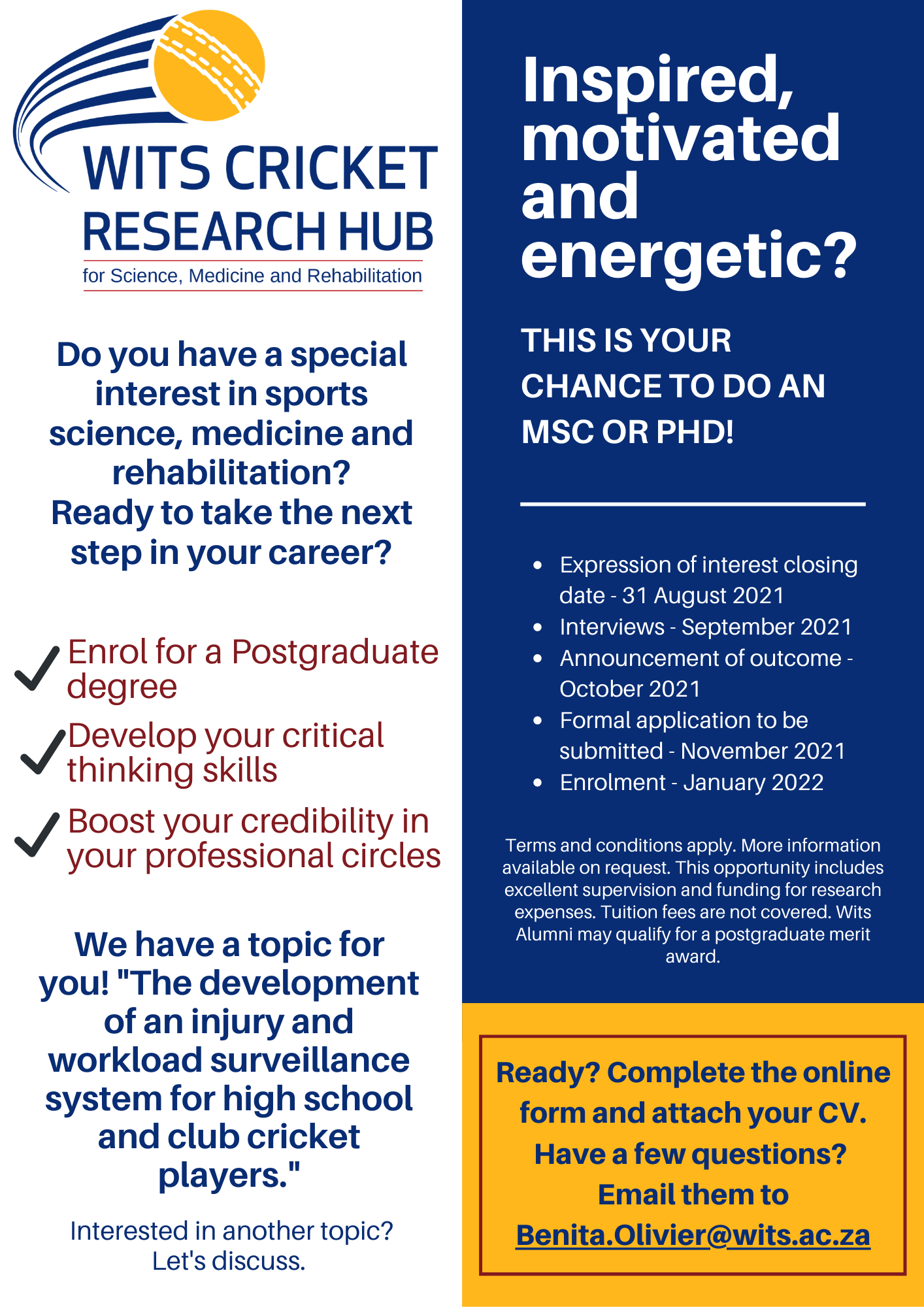 Postgraduate Opportunities - Wits University