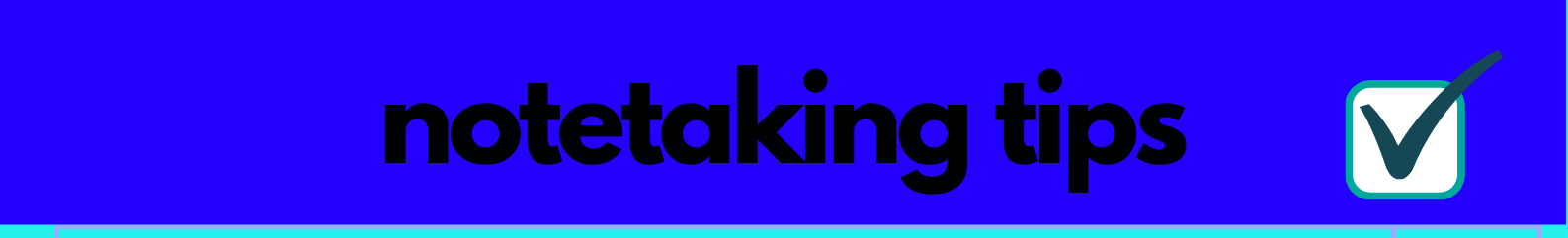 Note taking - Wits University