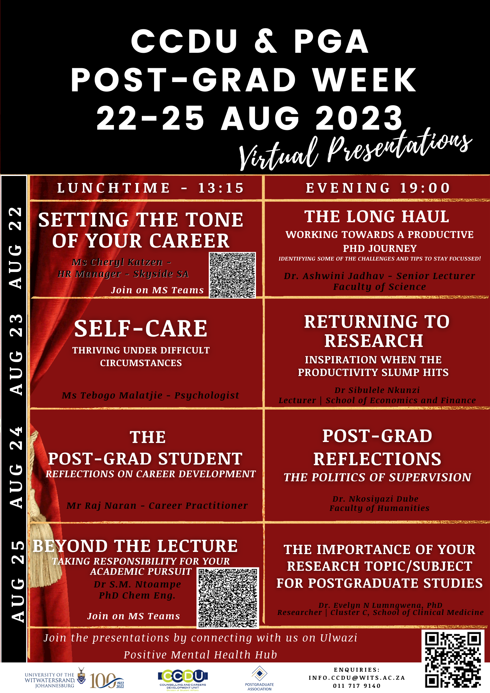 Post Grad week - Wits University